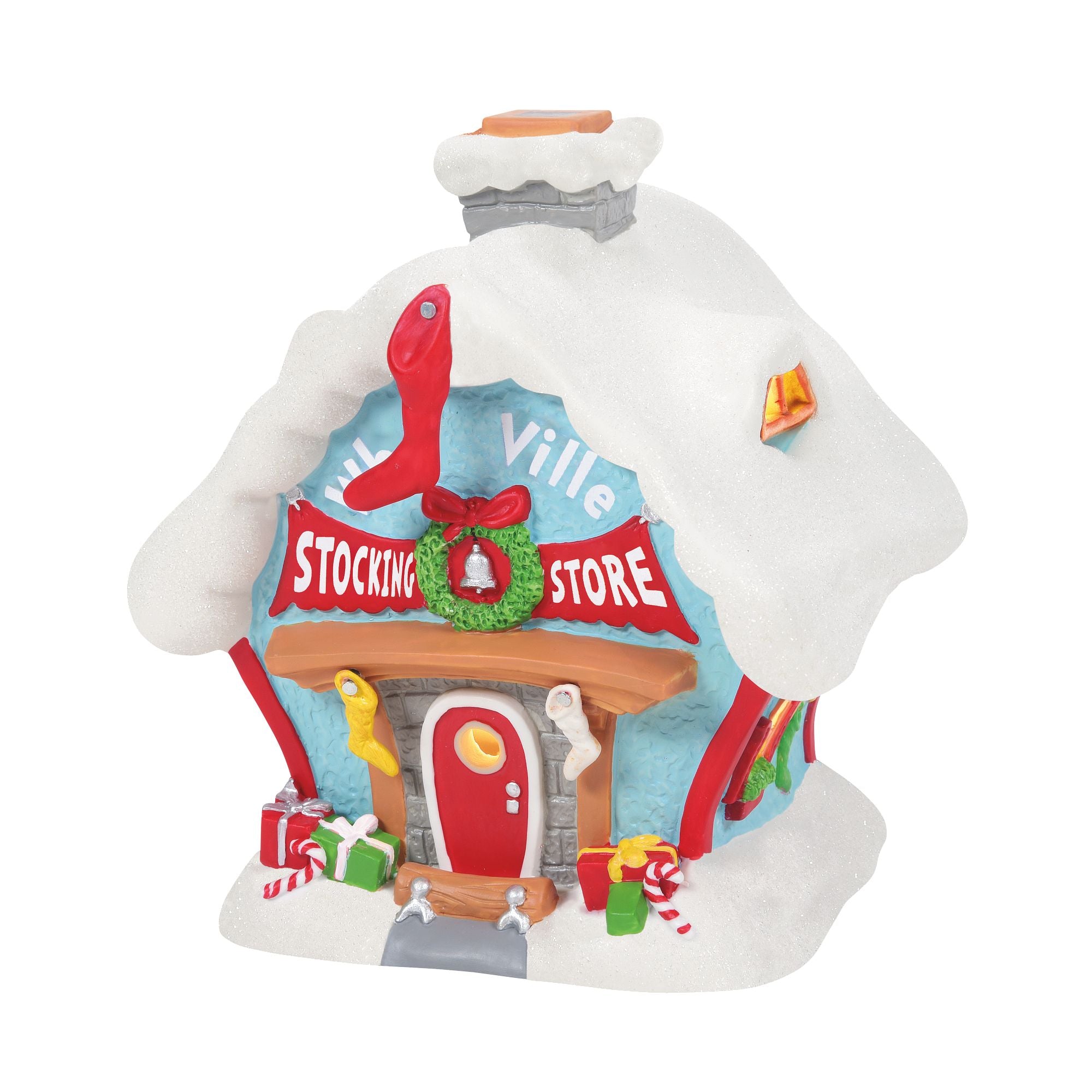 Grinch Villages | WHO-VILLE STOCKING STORE | Lighted Buildings – Enesco ...