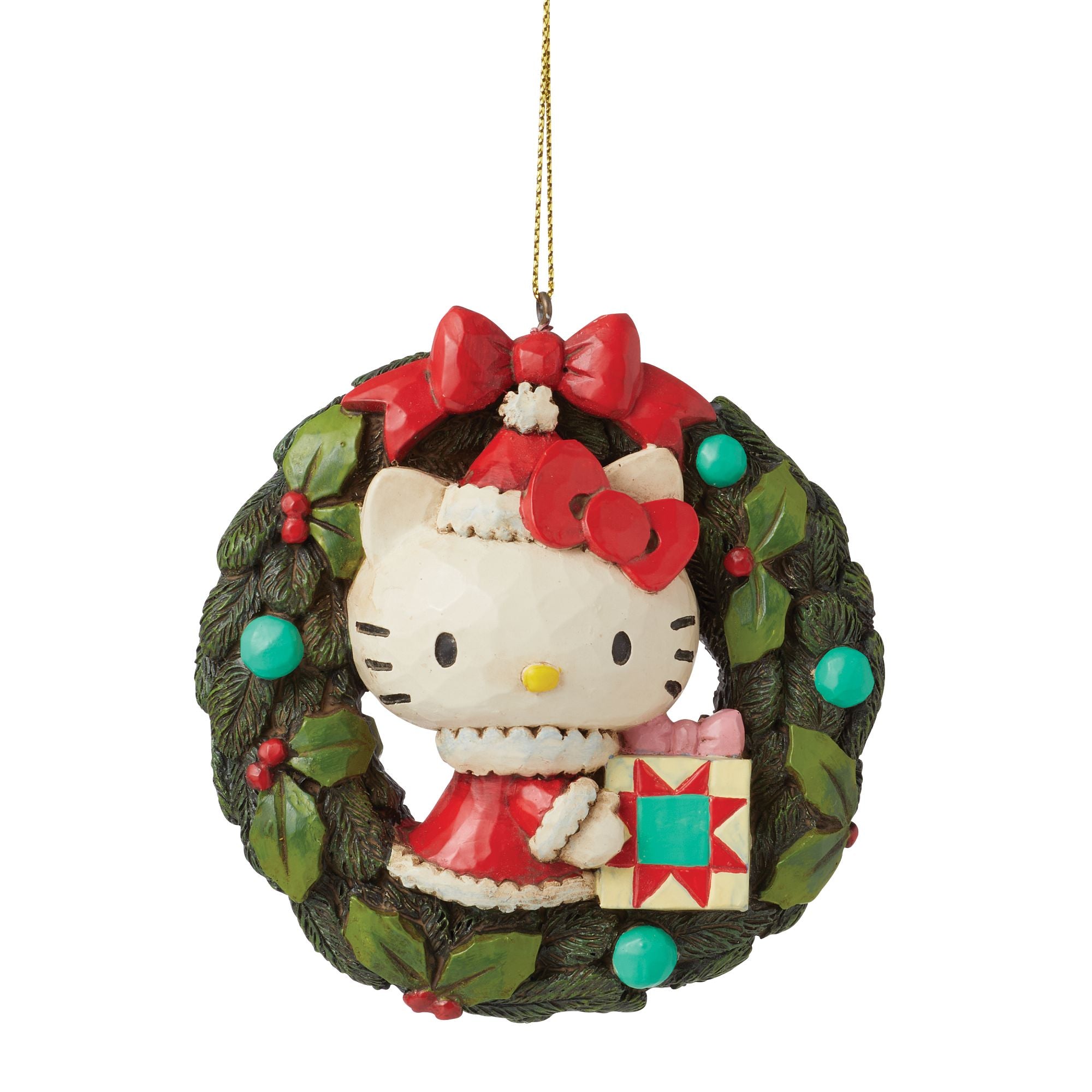 Sanrio by Jim Shore | Hello Kitty Wreath H/O | Hanging Ornament ...